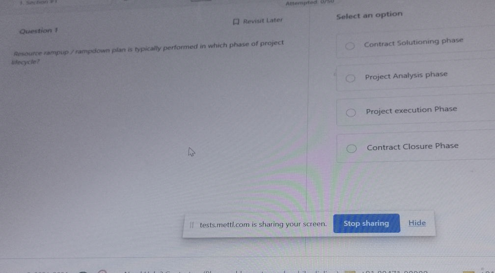Question 1 Resource rampup / rampdown plan | StudyX