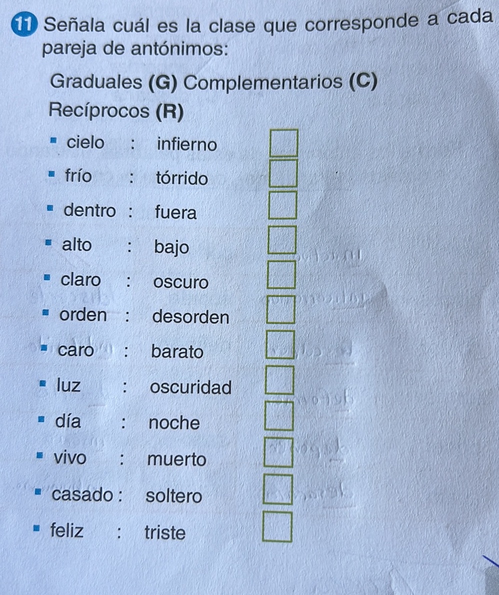 11 Señala cuál es la clase que corresponde a | StudyX