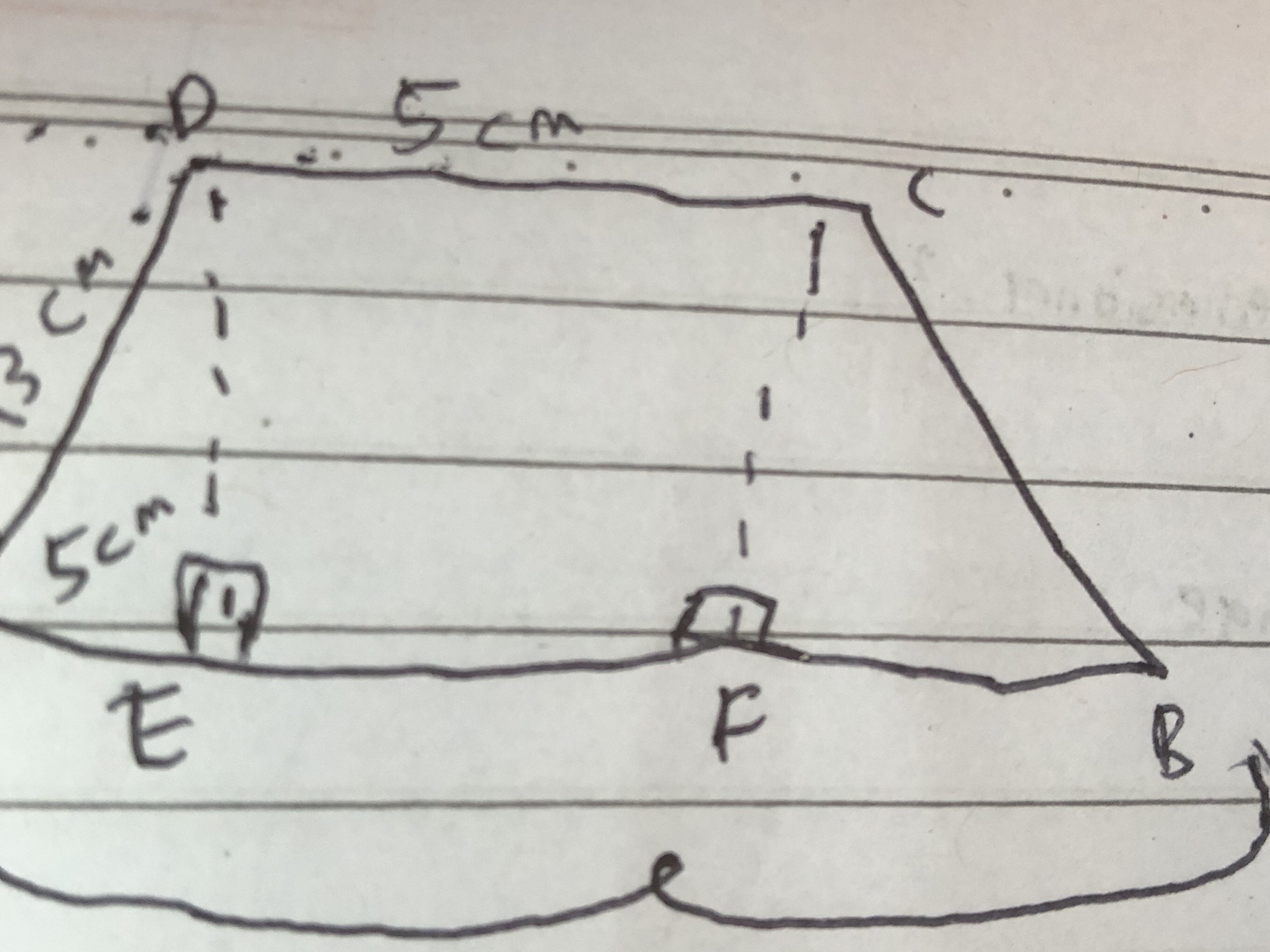 The image shows a trapezoid with the | StudyX