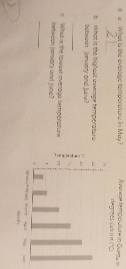 8 a What is the average temperature in May? | StudyX