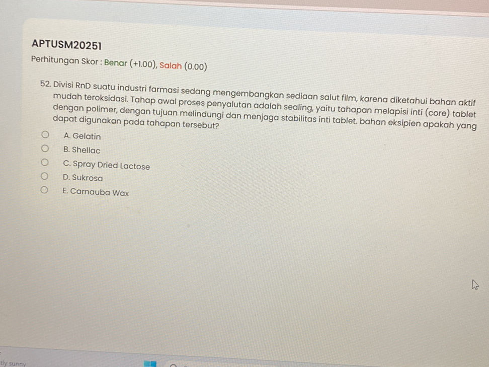 52. Divisi RnD suatu industri farmasi sedang | StudyX