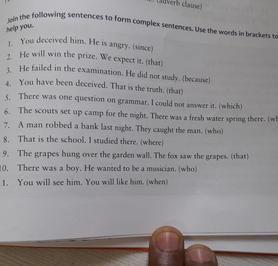 Join the following sentences to form complex | StudyX