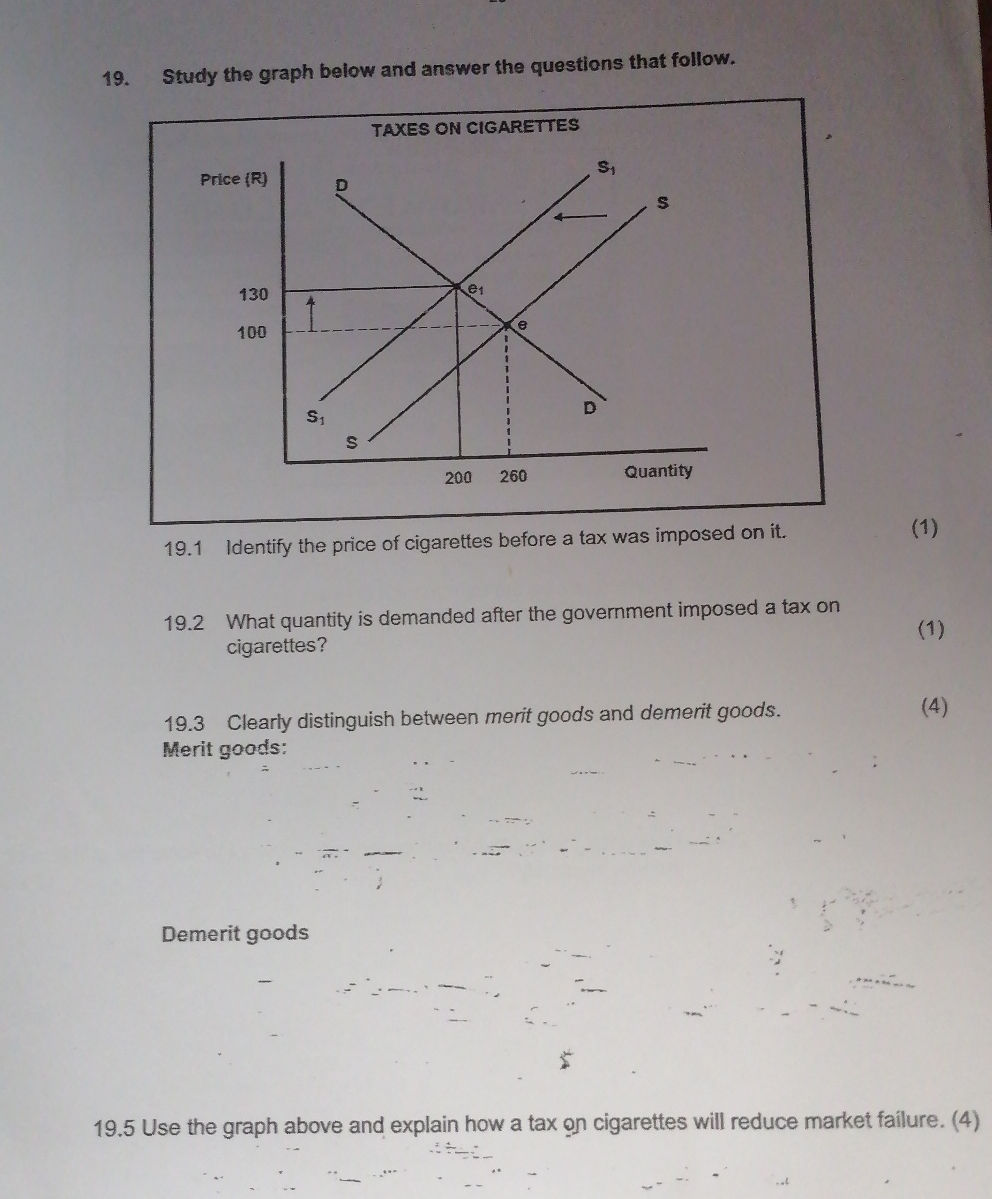 19. Study the graph below and answer the | StudyX