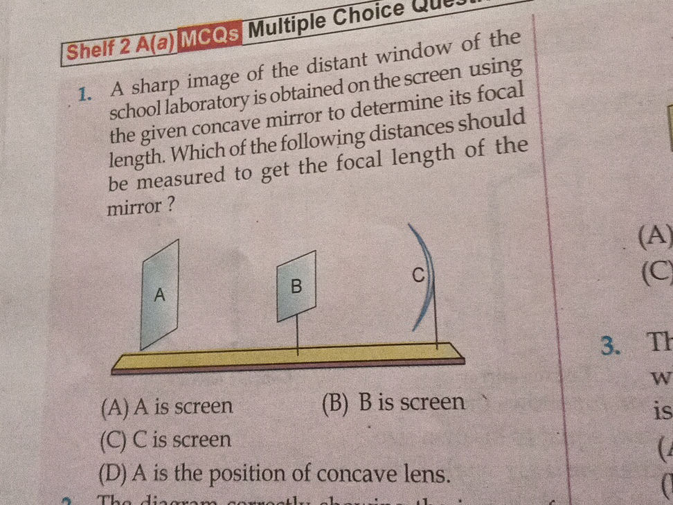 1. A sharp image of the distant window of | StudyX