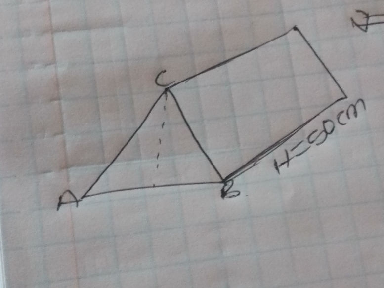 The image shows a 3D shape with a triangle | StudyX