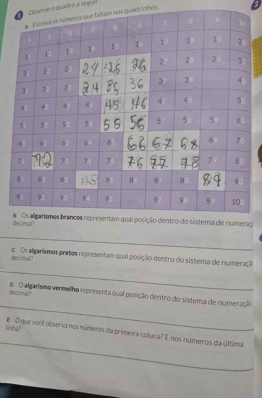 A Escreva os números que faltam nos | StudyX