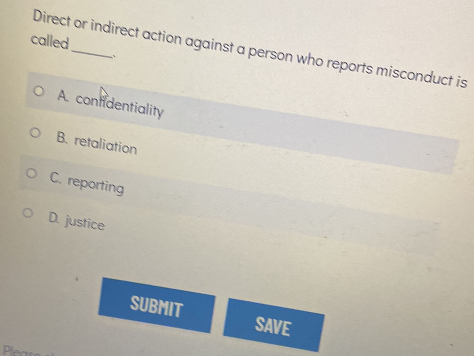 Direct or indirect action against a person | StudyX