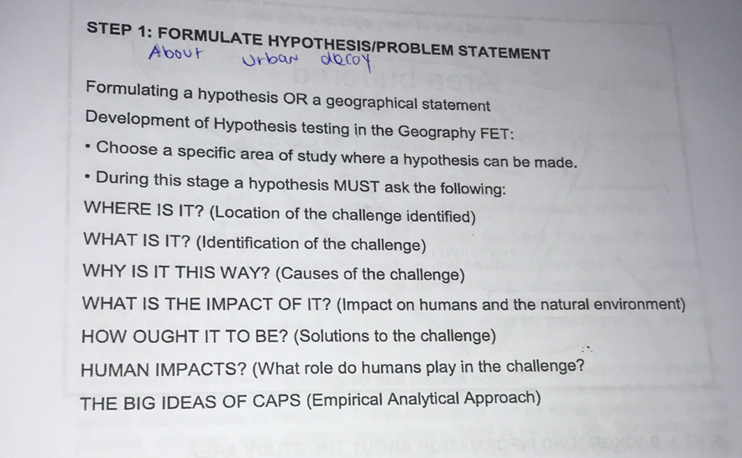 STEP 1: FORMULATE HYPOTHESIS/PROBLEM | StudyX