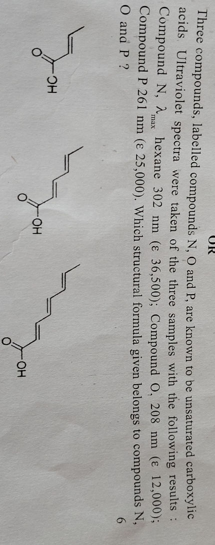 Three compounds, labelled compounds N, O and | StudyX