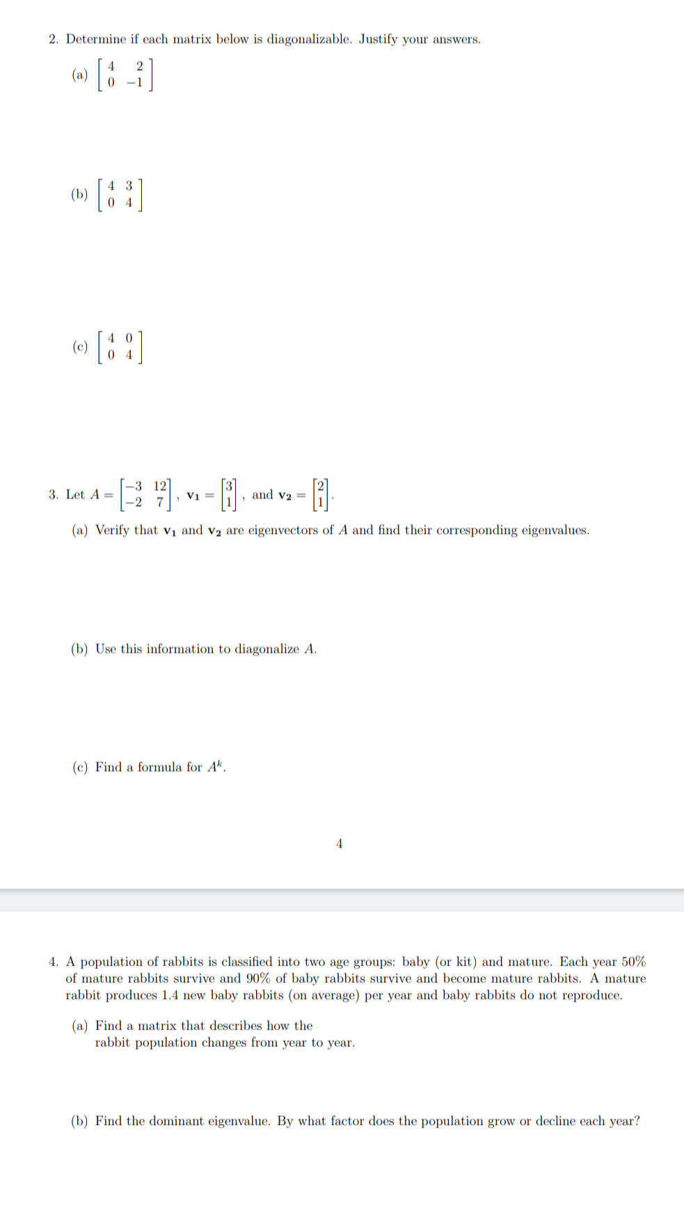 2. Determine if each matrix below is | StudyX