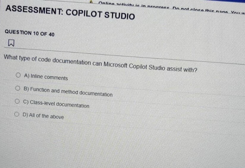 What type of code documentation can | StudyX