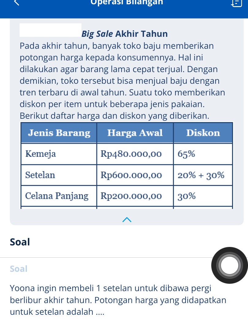 Berikut daftar harga dan diskon yang | StudyX