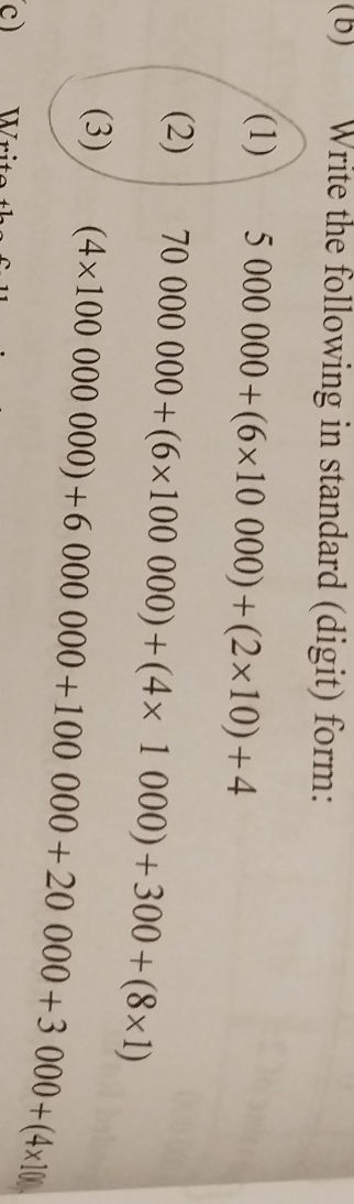 Write the following in standard (digit) | StudyX