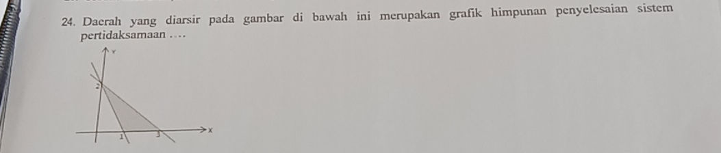 24. Daerah yang diarsir pada gambar di bawah | StudyX