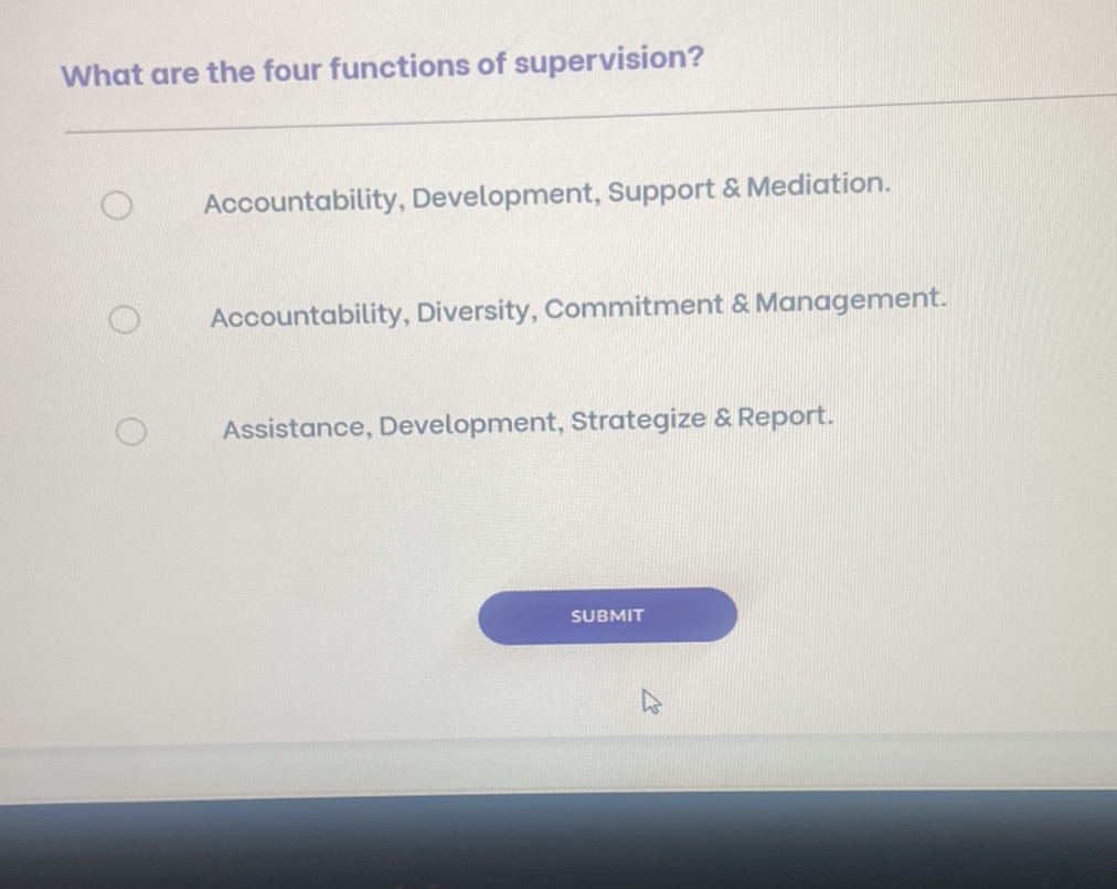 What are the four functions of supervision? | StudyX