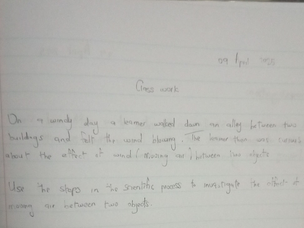 On a windy day a learner walked down an | StudyX