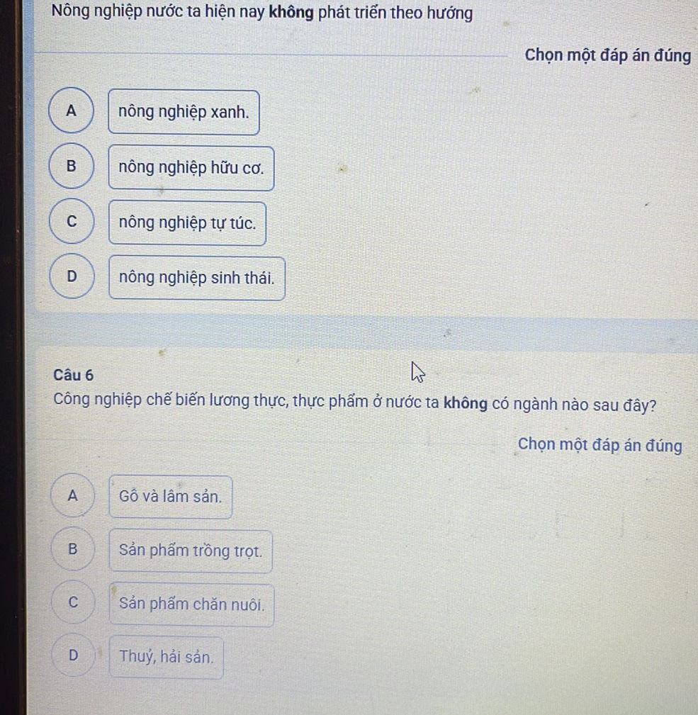 Nông nghiệp nước ta hiện nay không phát | StudyX