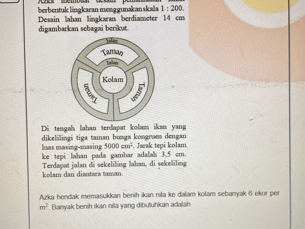 Azka membuat desain penataan lahan berbentuk | StudyX