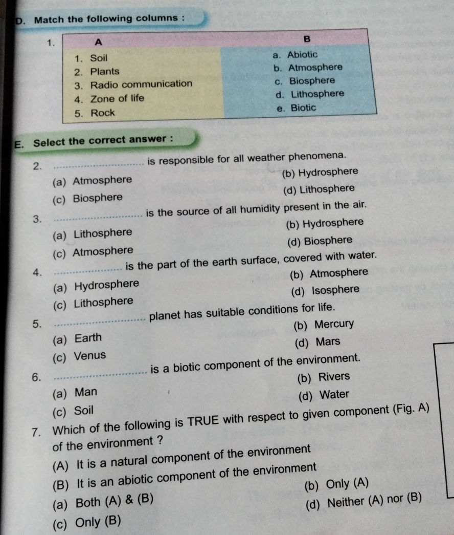 D. Match the following columns: | A | StudyX