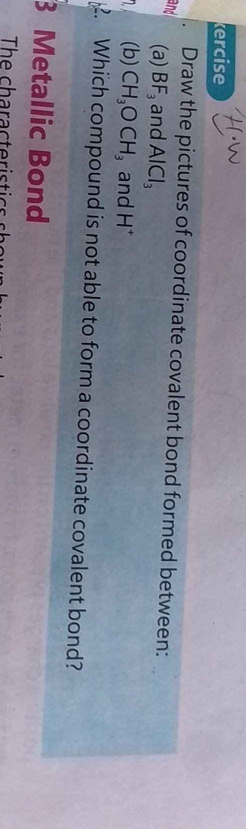 Draw the pictures of coordinate covalent | StudyX