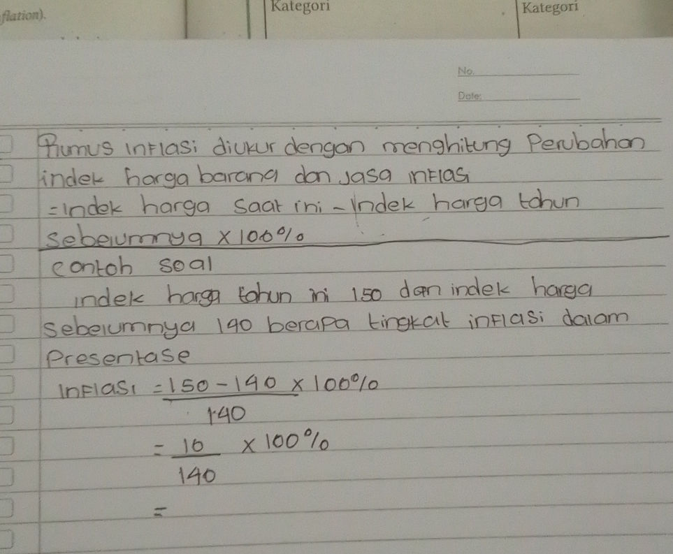 Rumus inflasi diukur dengan menghitung | StudyX