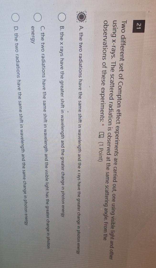 Two different set of Compton effect | StudyX