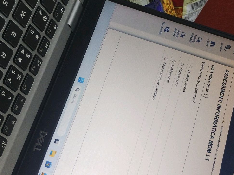 QUESTION 6 OF 20 Which process is optional? | StudyX