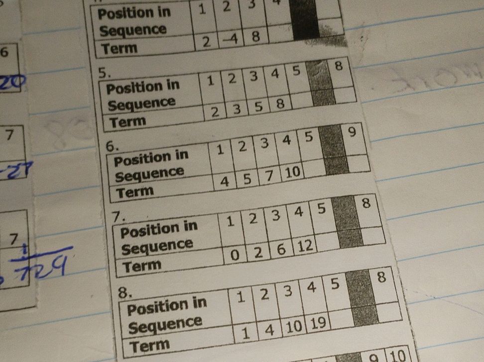 Here are several sequences represented in | StudyX
