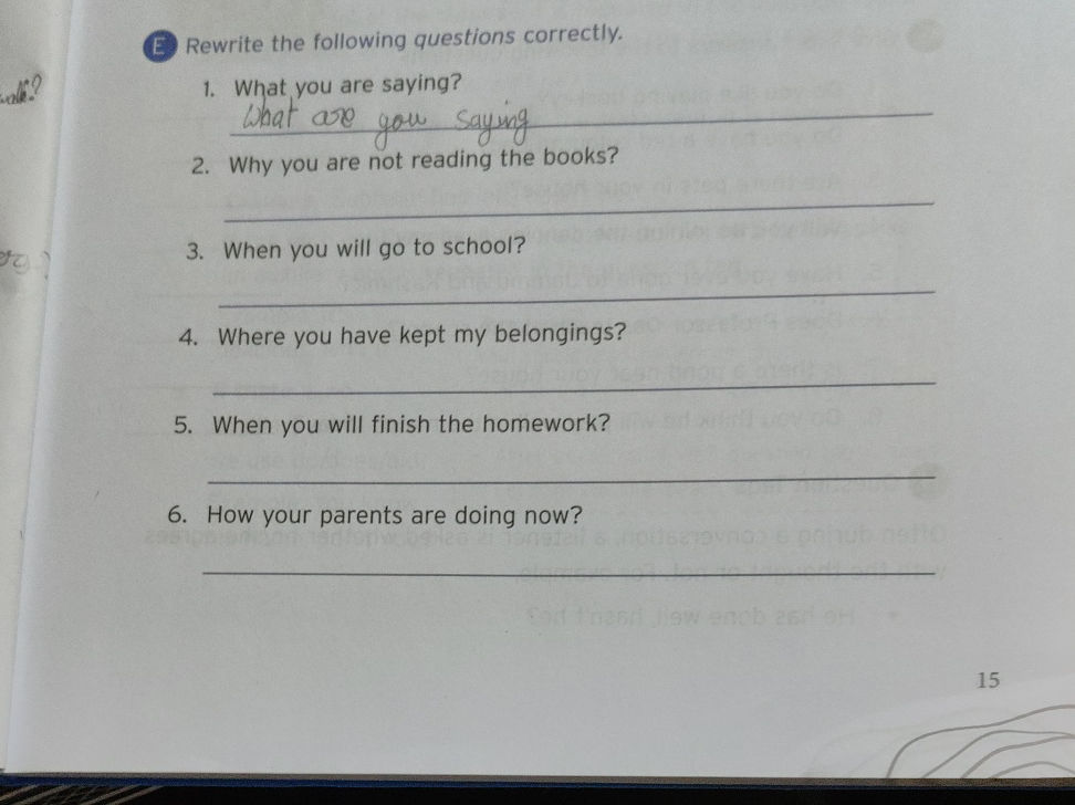 Rewrite the following questions correctly. | StudyX