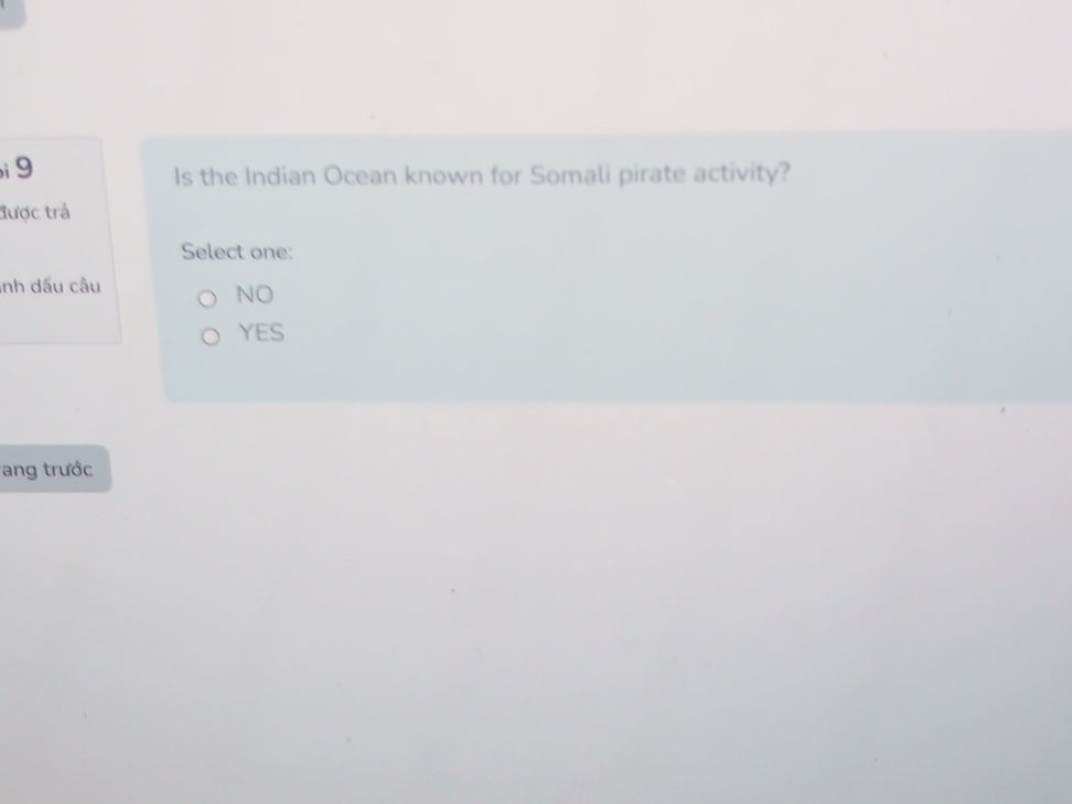 Is the Indian Ocean known for Somali pirate | StudyX