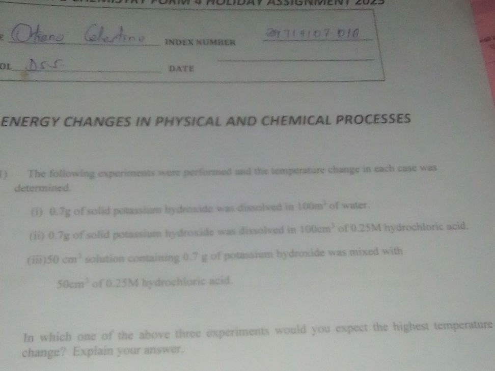 The following experiments were performed and | StudyX