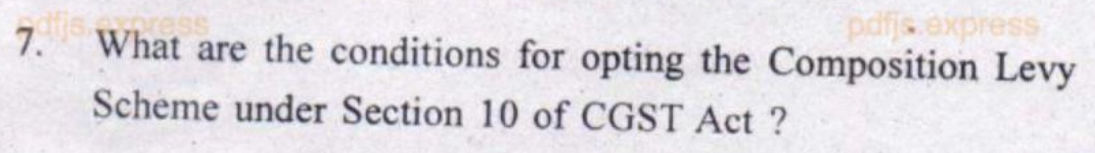 What are the conditions for opting the | StudyX