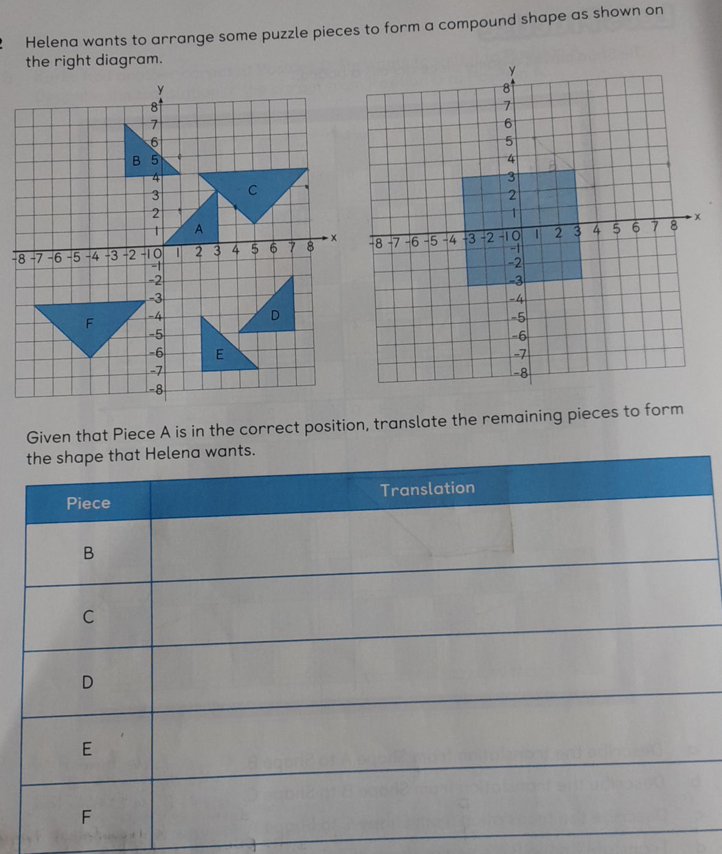 Helena wants to arrange some puzzle pieces | StudyX
