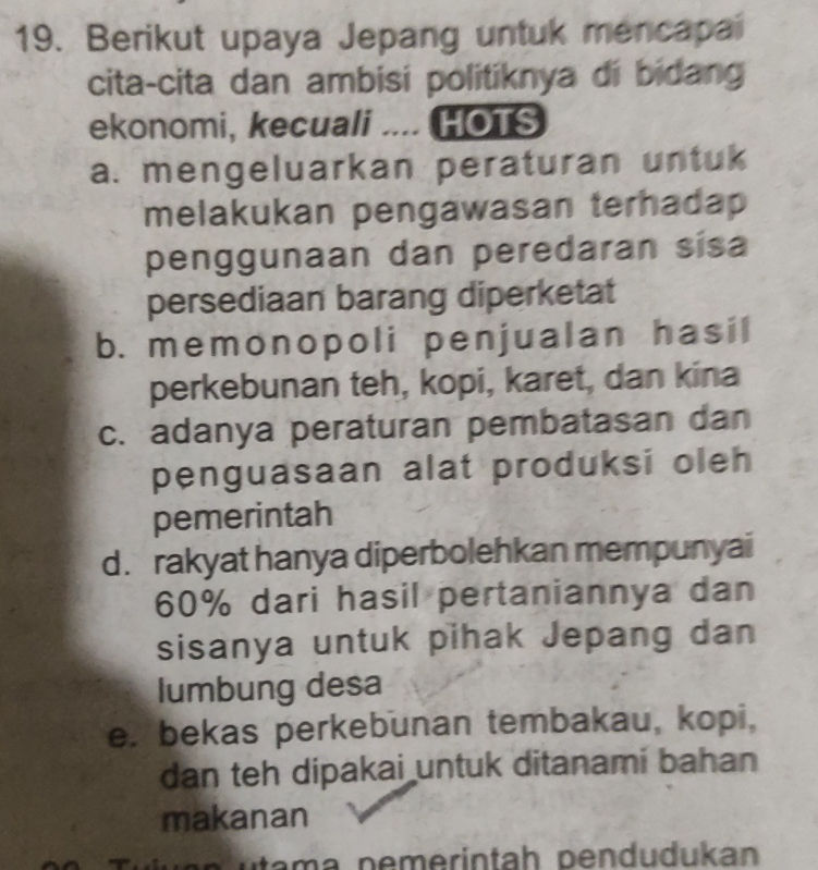 19. Berikut upaya Jepang untuk mencapai | StudyX