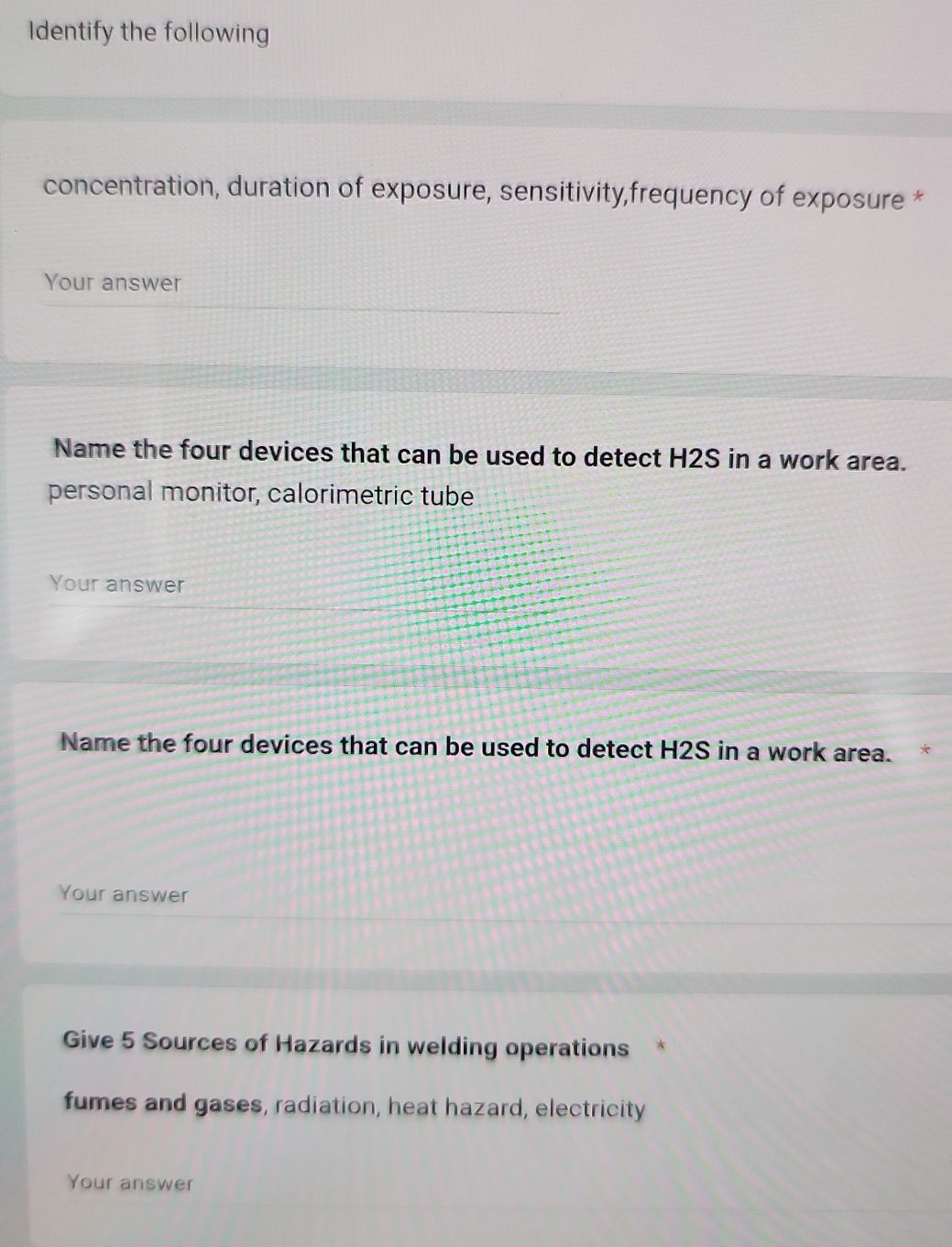 Identify the following concentration, | StudyX