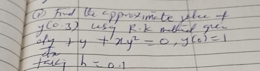 Find the approximate value of y(0.3) using | StudyX