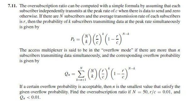 7.11. The oversubscription ratio can be | StudyX