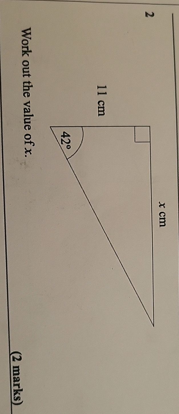 Finding the value of x in a right triangle | StudyX