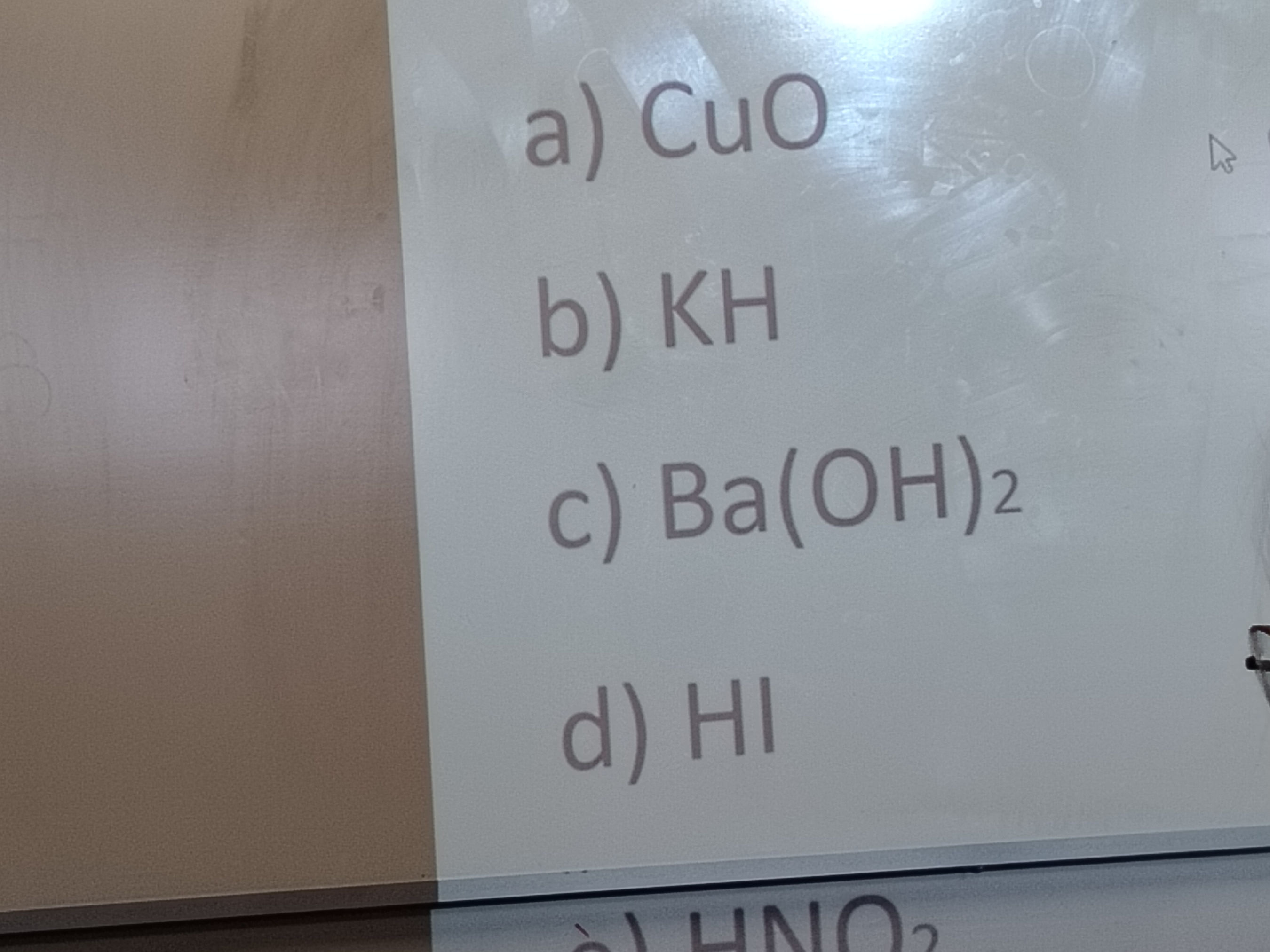 Identify Chemical Compounds: CuO, KH, | StudyX