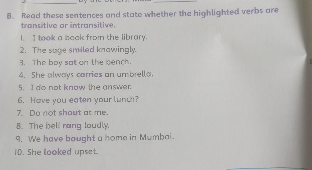 B. Read these sentences and state whether | StudyX