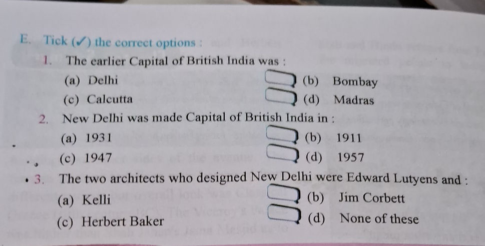 1. The earlier Capital of British India was: | StudyX