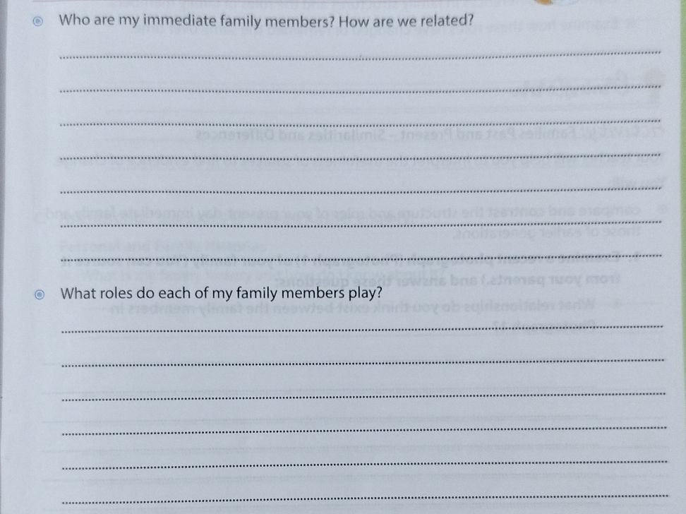 Who are my immediate family members? How are | StudyX