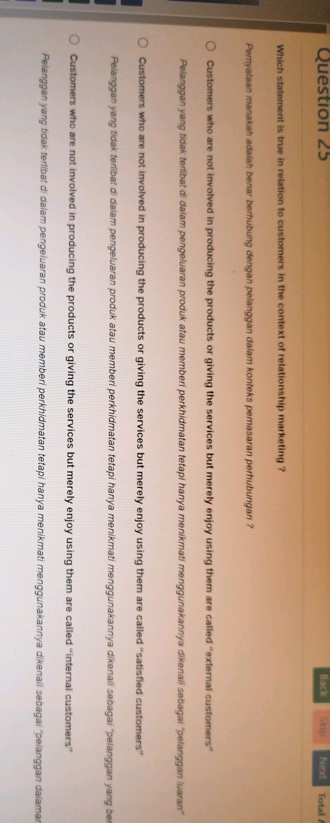 Which statement is true in relation to | StudyX