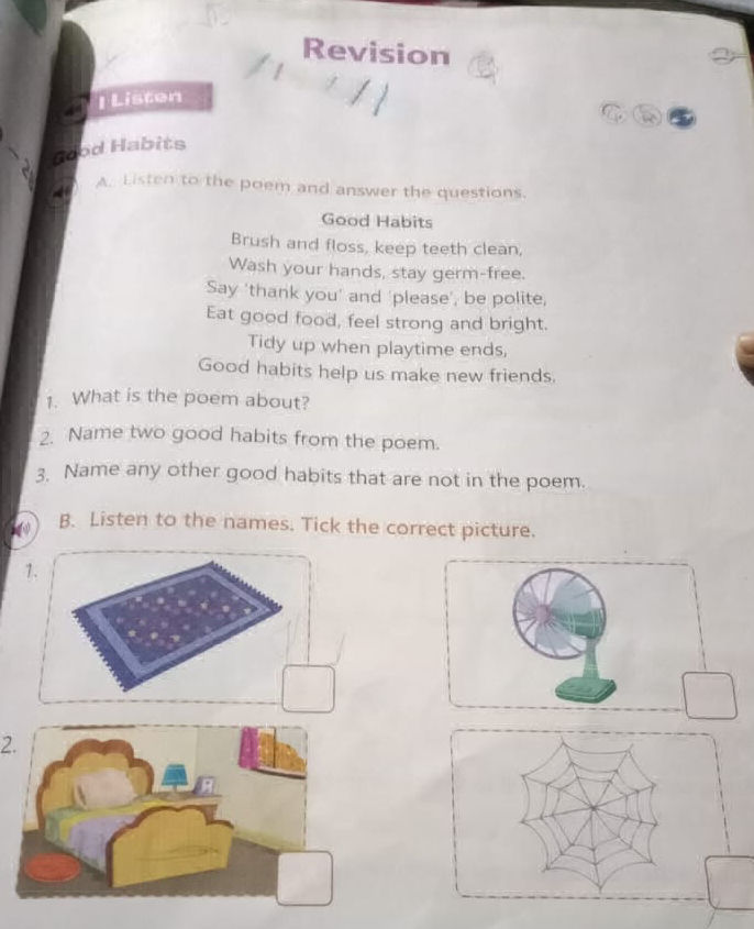 A. Listen to the poem and answer the | StudyX