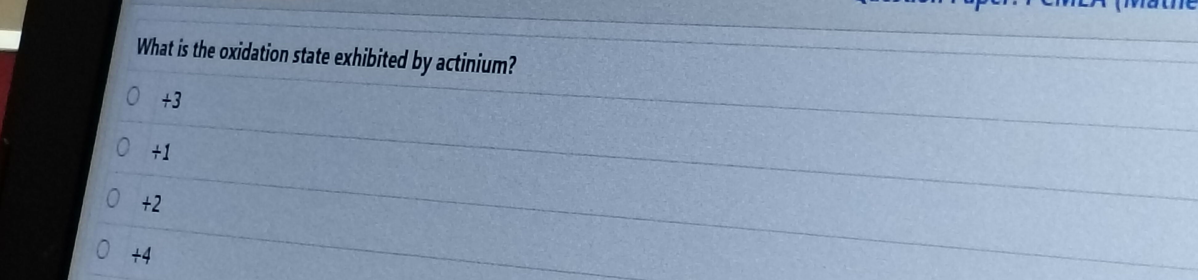 What is the oxidation state exhibited by | StudyX