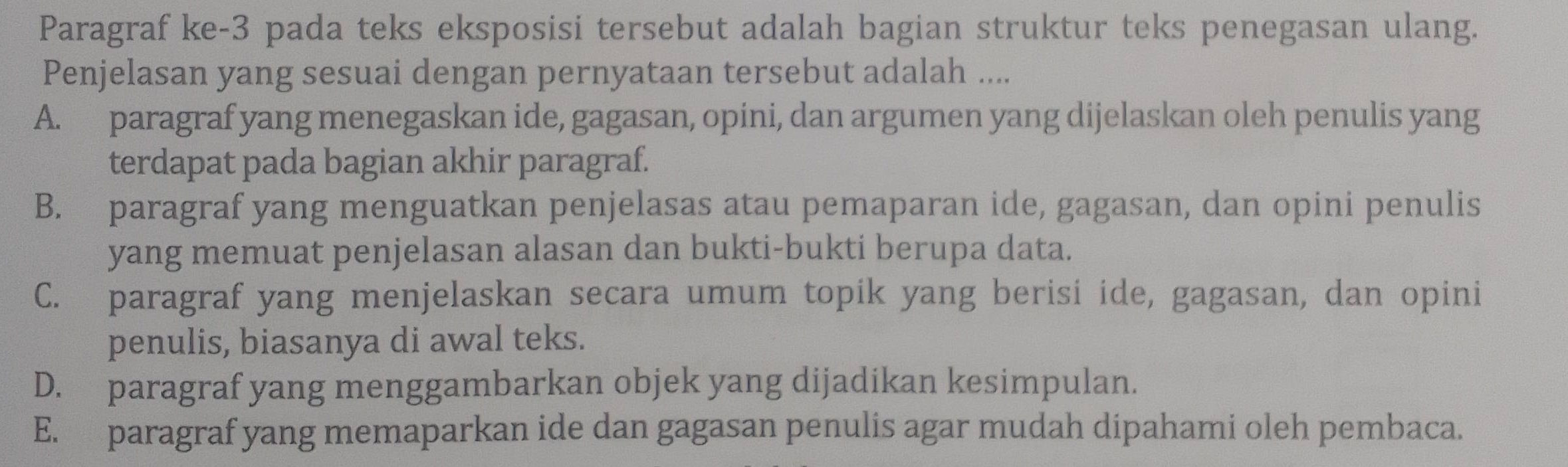 Paragraf ke-3 pada teks eksposisi tersebut | StudyX
