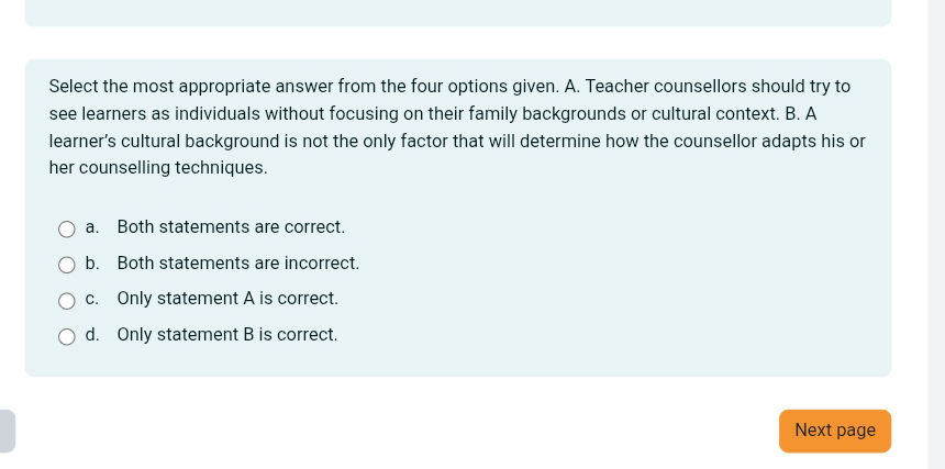 Select the most appropriate answer from the | StudyX