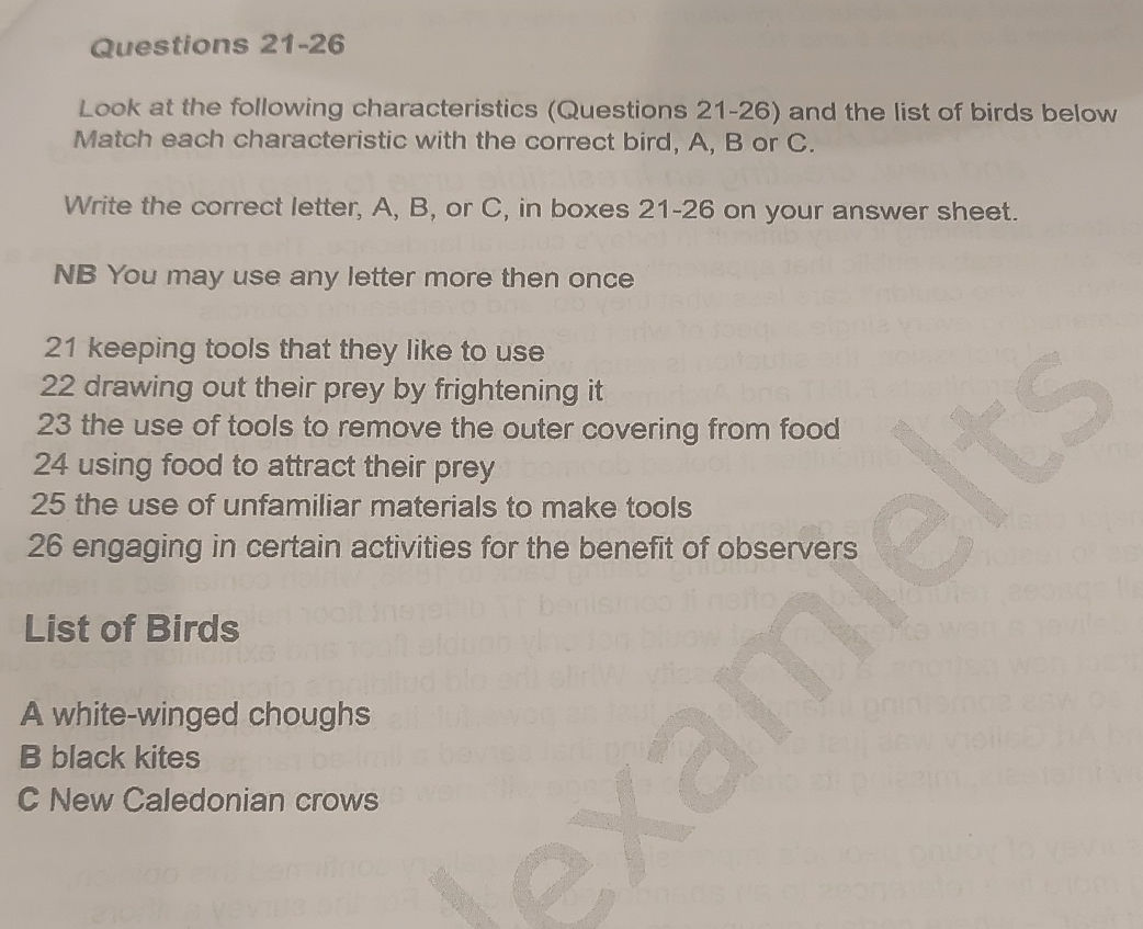 Look at the following characteristics | StudyX