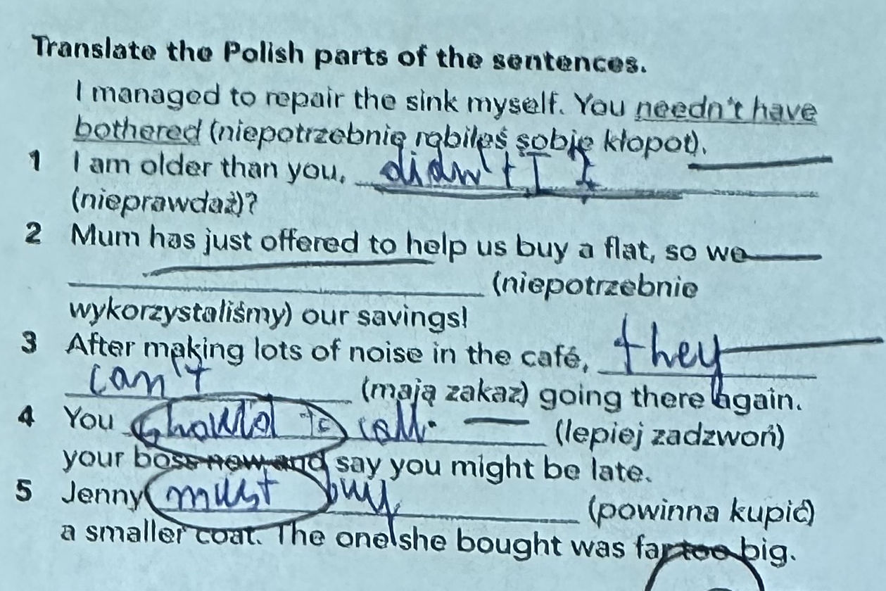 Translate the Polish parts of the sentences. | StudyX