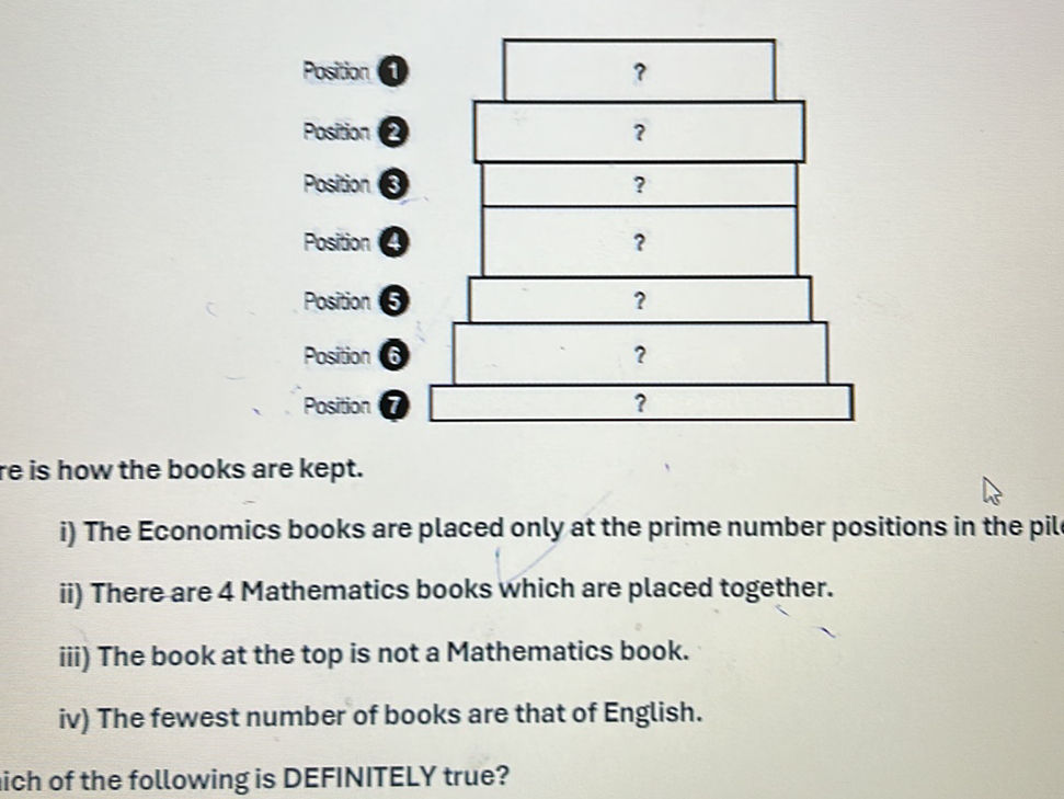 Position 1 ? Position 2 ? Position 3 ? | StudyX